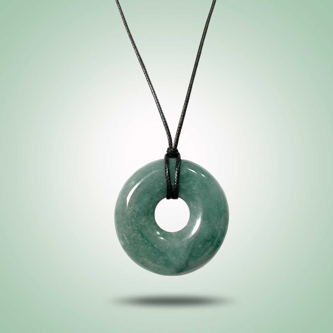 Olmec Blue/Green Circle Pendant – Jade Maya